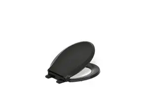 KOHLER Cachet Nightlight Readylatch Quiet-close Round-front Toilet Seat - Black Black