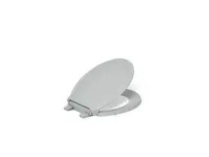 KOHLER Cachet Nightlight Readylatch Quiet-close Round-front Toilet Seat - Ice Grey