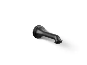 KOHLER Artifacts Wall-mount Bath Spout With Turned Design - Matte Black
