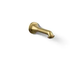 KOHLER Artifacts Wall-mount Bath Spout With Turned Design Vibrant Brushed Moderne Brass