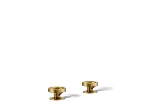 KOHLER Components Industrial Bathroom Sink Faucet Handles - Vibrant Brushed Moderne Brass
