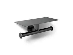 KOHLER Components Covered Double Toilet Paper Holder Matte Black