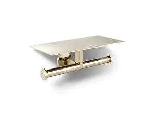 KOHLER Components Covered Double Toilet Paper Holder Vibrant French Gold