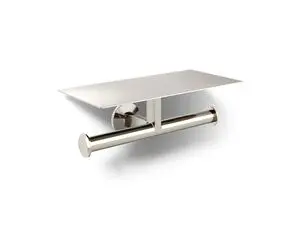 KOHLER Components Covered Double Toilet Paper Holder Vibrant Polished Nickel