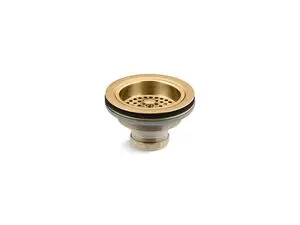 KOHLER Duostrainer Sink Drain And Strainer Basket, Less Tailpiece - Vibrant Brushed Moderne Brass