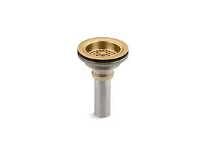 KOHLER Duostrainer Sink Drain And Strainer With Tailpiece Vibrant Brushed Moderne Brass