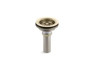 KOHLER Duostrainer Sink Drain And Strainer With Tailpiece - Vibrant French Gold