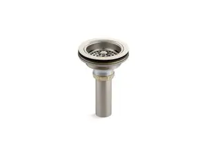 KOHLER Duostrainer Sink Drain And Strainer With Tailpiece Vibrant Polished Nickel