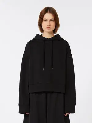 Max Mara Stretch-cotton Hooded Sweatshirt