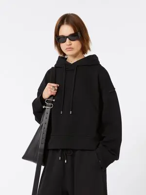 Max Mara Stretch-cotton Hooded Sweatshirt