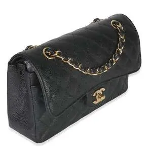 Chanel Quilted Caviar Classic Double Flap Bag - Black