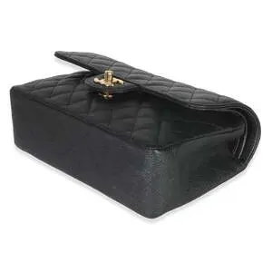 Chanel Quilted Caviar Classic Double Flap Bag - Black