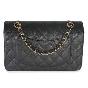 Chanel Quilted Caviar Classic Double Flap Bag - Black