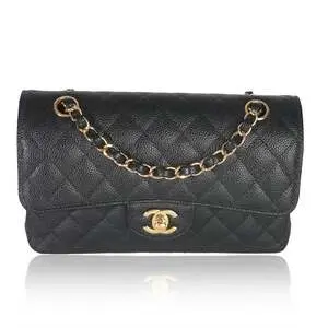 Chanel Quilted Caviar Classic Double Flap Bag - Black