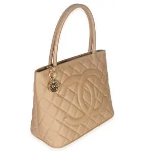 Chanel Quilted Caviar Medallion Tote