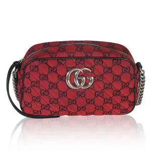 Gucci Gg Diagonal Quilted Canvas Gg Marmont Camera Bag