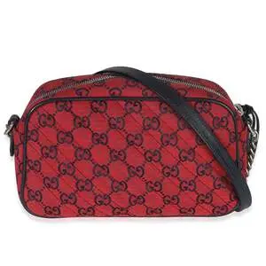 Gucci Gg Diagonal Quilted Canvas Gg Marmont Camera Bag