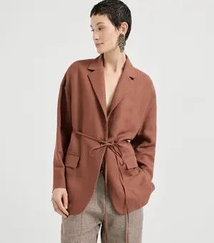 Brunello Cucinelli Twill Blazer - Red