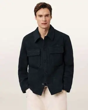 ALLSAINTS Cayson Wool Blend Jacket - Agate Blue