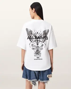 ALLSAINTS Halis Oversized Amelie T-shirt - White