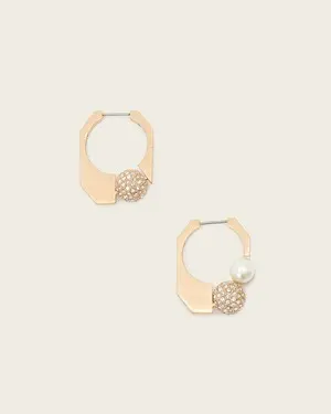 ALLSAINTS Ellie Mix Hoop Earrings - Warm Brass
