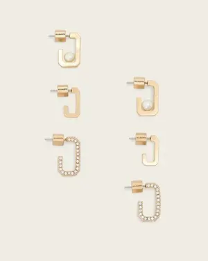ALLSAINTS Ellie Mix Set Earrings - Warm Brass