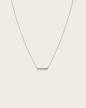 ALLSAINTS Joyce Chain Necklace - Warm Silver/black