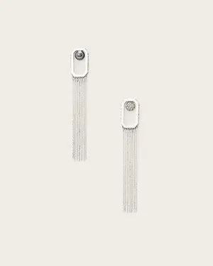 ALLSAINTS Ellie Fringe Earrings - Warm Silver