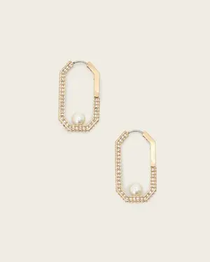 ALLSAINTS Ellie Crystal Earrings - Warm Brass