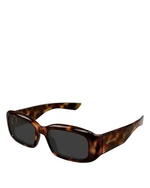 Saint Laurent Rectangle Sunglasses, 55mm - Avana