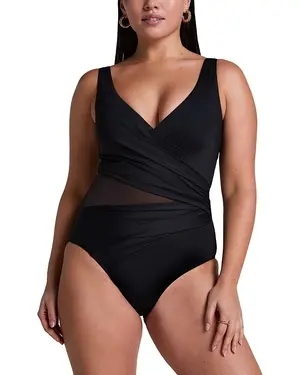 Hunkemoller Shaping Mesh Swimsuit - Black