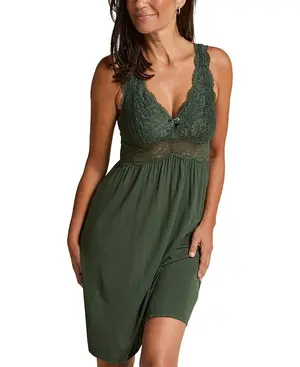 Hunkemoller Nora Lace Slip Dress - Green
