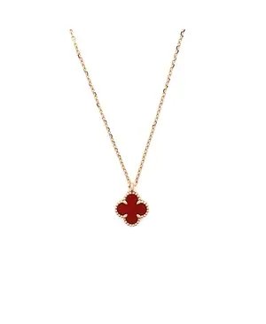 VAN CLEEF & ARPELS Sweet Alhambra Pendant Necklace - Pink