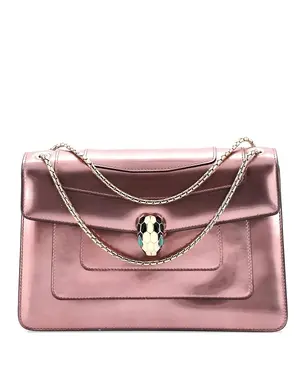 BVLGARI Serpenti Forever Metallic Shoulder Bag