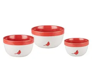 TEMP-TATIONS As Is Seasonal Set Ceramic Nesting Bowls - One-color
