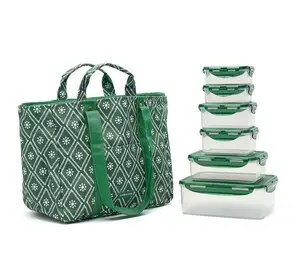 LOCKNLOCK Two-piece Tote Bags With Six-piece Rectangle Set