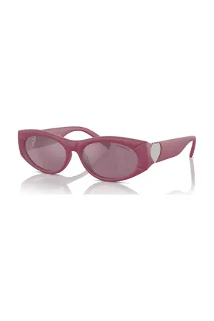 TIFFANY SUNGLASS HUT Oval Sunglasses With Mirrored Lenses - Violet