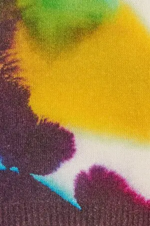 Oscar De La Renta Printed Mohair-blend Sweater