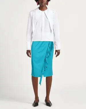 JIJIL Midi Pencil Skirt With Fringe