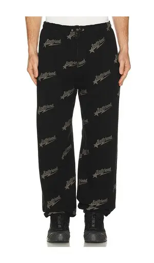 BADFRIEND Star Sweatpant In Black