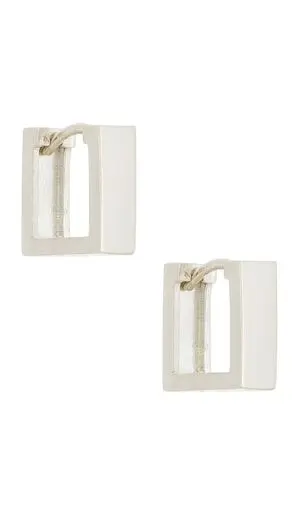 LOUPN Square Hoop Earrings - 925 Sterling Silver
