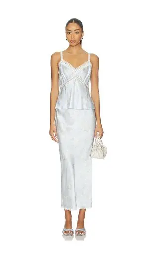 LoveShackFancy Lirena Top - Snowdrop Blue