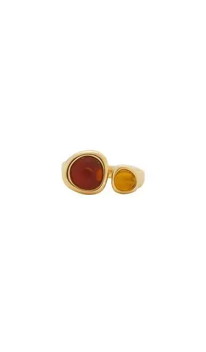 LUV AJ The Honey Resin Stud Ring - Gold