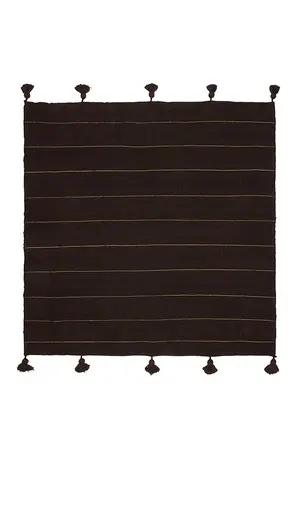 VERVE CULTURE Moroccan Blanket - Brown