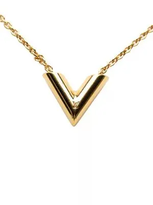 LOUIS VUITTON Essential V Necklace - Gold