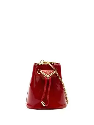 Prada Mini Patent Drawstring Pouch Crossbody Bag