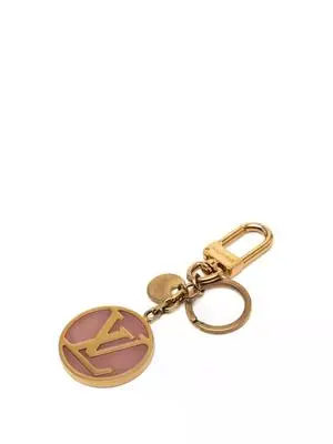 LOUIS VUITTON Circle Holder And Bag Charm Key Chain - Gold