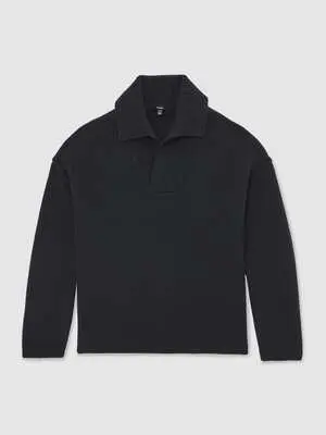 REISS Wool-blend Open-collar Jumper