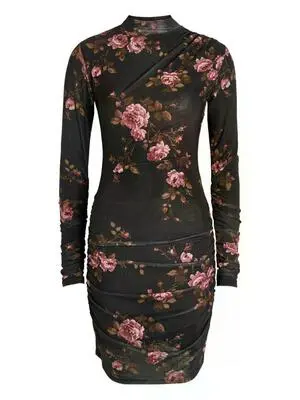 REFORMATION Floral-print Ruched Dress