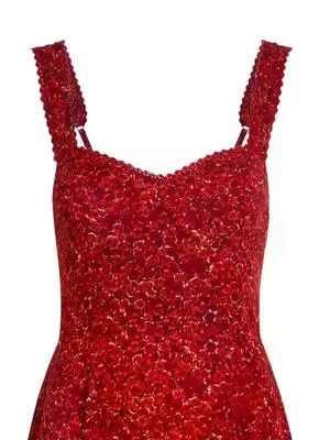 REFORMATION Floral Midi Dress - Red
